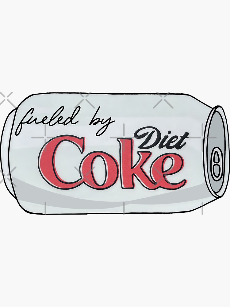 "Fueled By Soda Lover, Diet Funny Coke" Sticker for Sale by ...