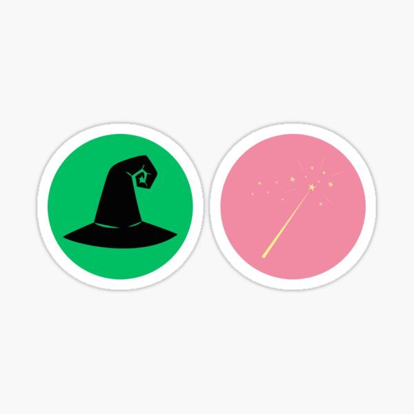 "SIMPLE Wicked sticker elphaba glinda witch fairy halloween" Sticker ...