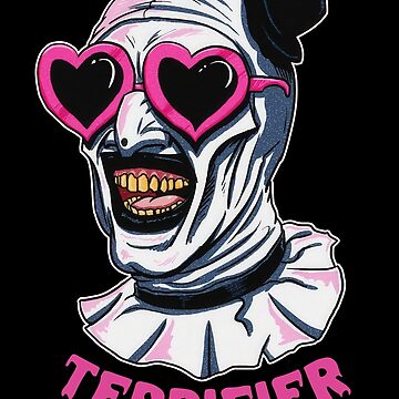 "Terrifier Art The Clown Heart Glasses" Sticker for Sale by ...