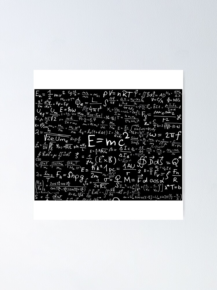 "Physics Equations" Poster for Sale by ricemann | Redbubble