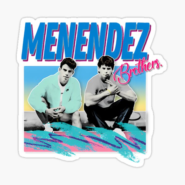 "The Menendez Brothers 90s Styled Retro Graphic Design" Sticker for ...