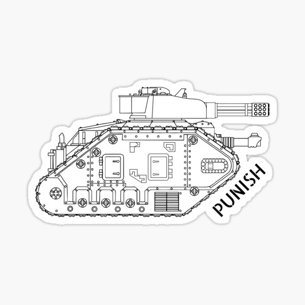 "Imperial Punisher Tank" Sticker for Sale by Militarum Murphy | Redbubble