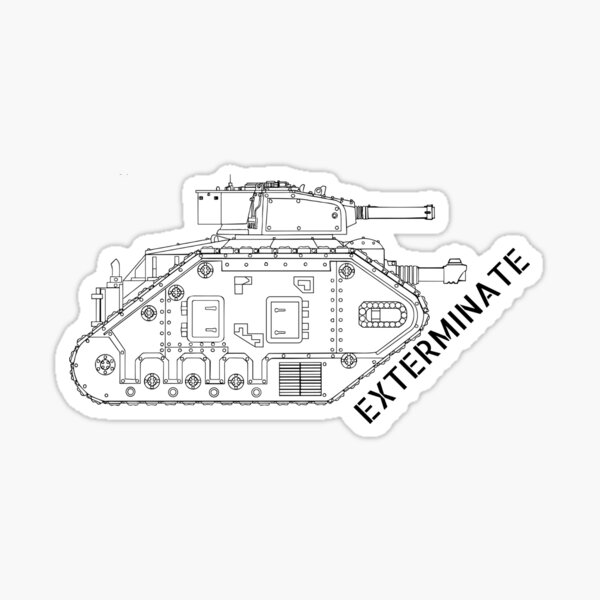 "Imperial Exterminator Tank" Sticker for Sale by Militarum Murphy ...
