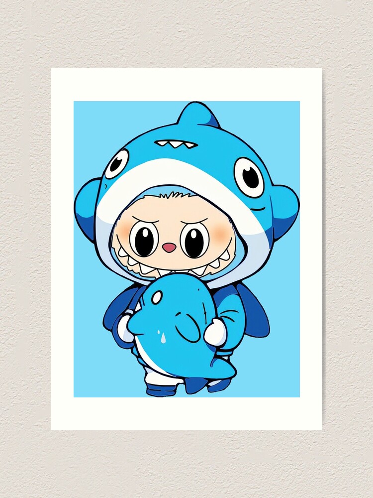 "POP MART Labubu Whale Cute Cartoon By Popmart" Art Print for Sale by ...