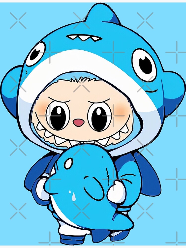 "POP MART Labubu Whale Cute Cartoon By Popmart" Art Print for Sale by ...