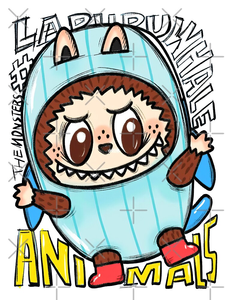 "POP MART Labubu Whale Cute Cartoon Animals By Popmart" Kids T-Shirt ...