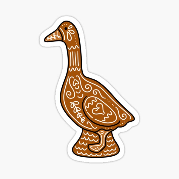 "Winter - Gingerbread Goose" Sticker for Sale by ChelseaZo | Redbubble