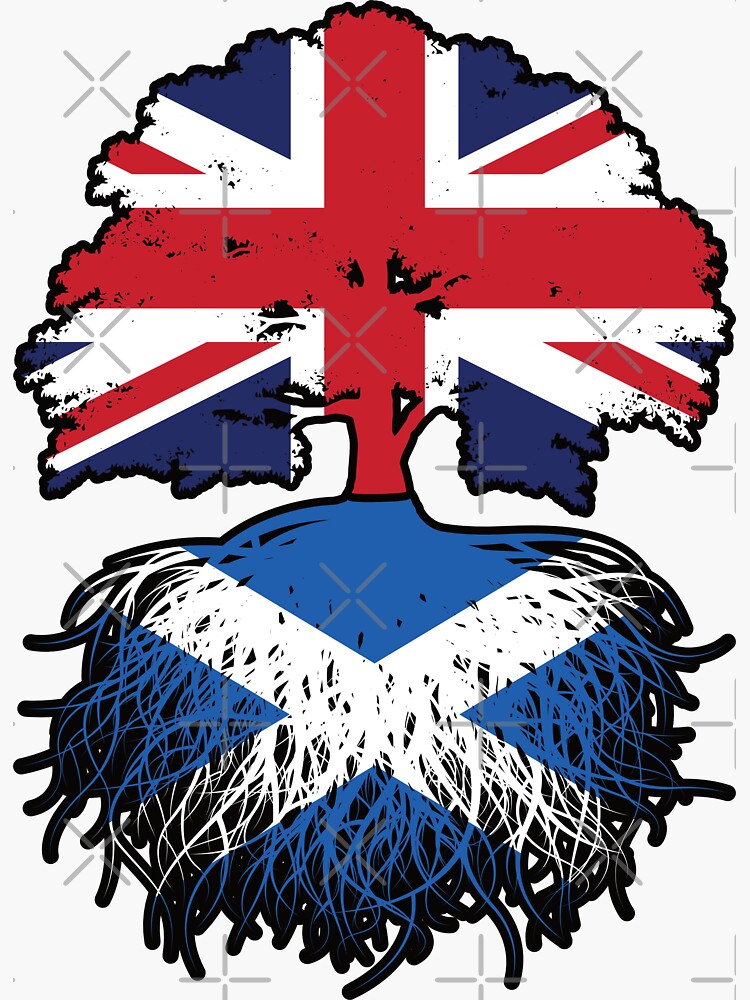 "Scotland Scottish British UK Tree Roots Flag" Sticker for Sale by ...