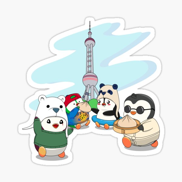 "Pudgy Asia Shanghai Meetup 2024" Sticker for Sale by LittleWenZ ...