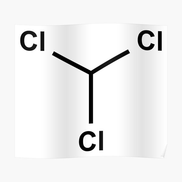 "Chloroform Chemical Molecule Structure" Poster by Girih | Redbubble
