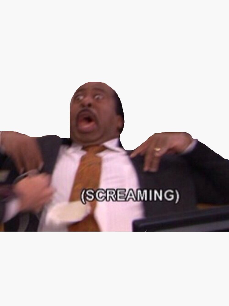 "[Screaming]" Sticker for Sale by sarahrose20 | Redbubble