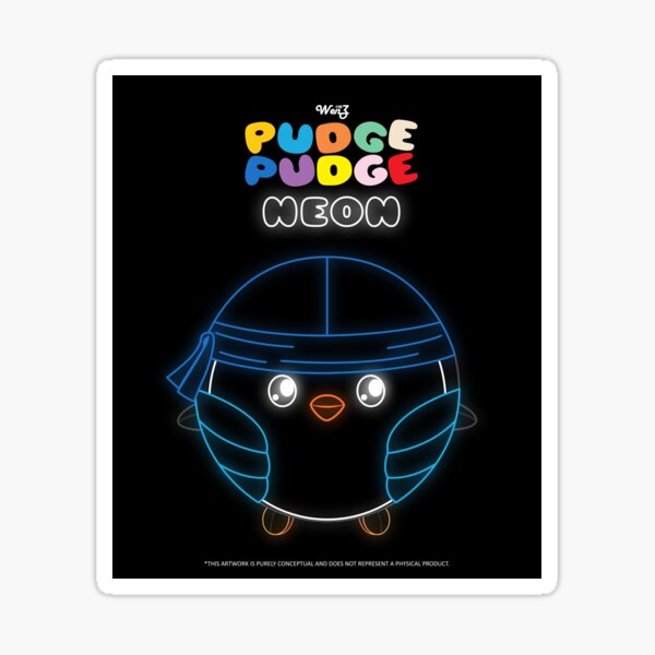 "Pudge Pudge Neon Poster" Sticker for Sale by LittleWenZ | Redbubble
