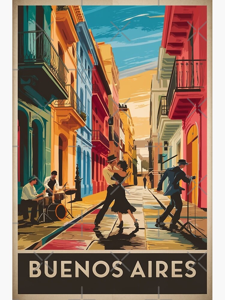 "Buenos Aires Vintage Travel Poster" Framed Art Print for Sale by TravelerRat | Redbubble
