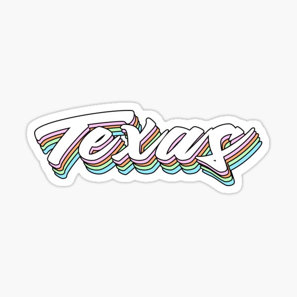 "Texas" Sticker by feliciasdesigns | Redbubble