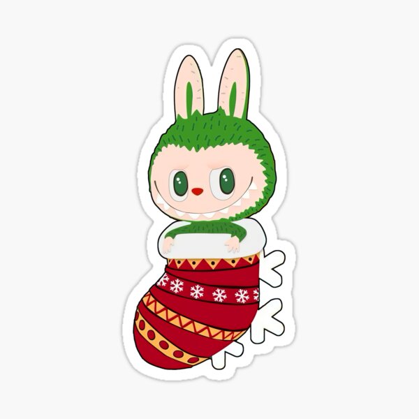 "POP MART Labubu Noel Merry Christmas Cute Cartoon By Popmart" Sticker ...