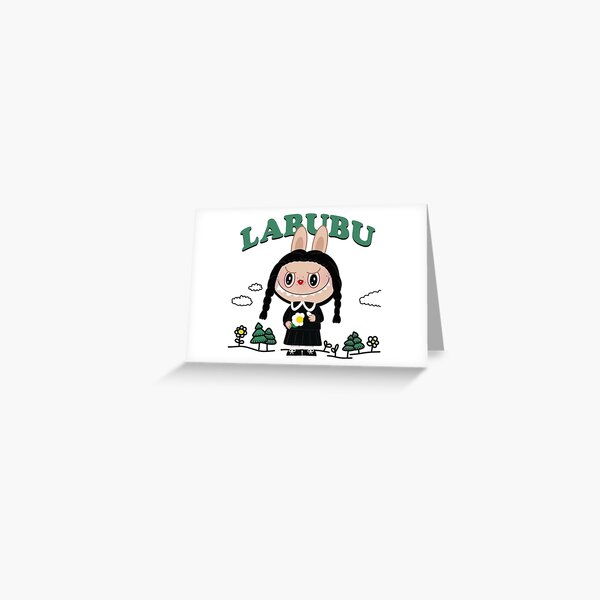 "POP MART Labubu Wednesday Addams Cute Cartoon By Popmart" Greeting ...