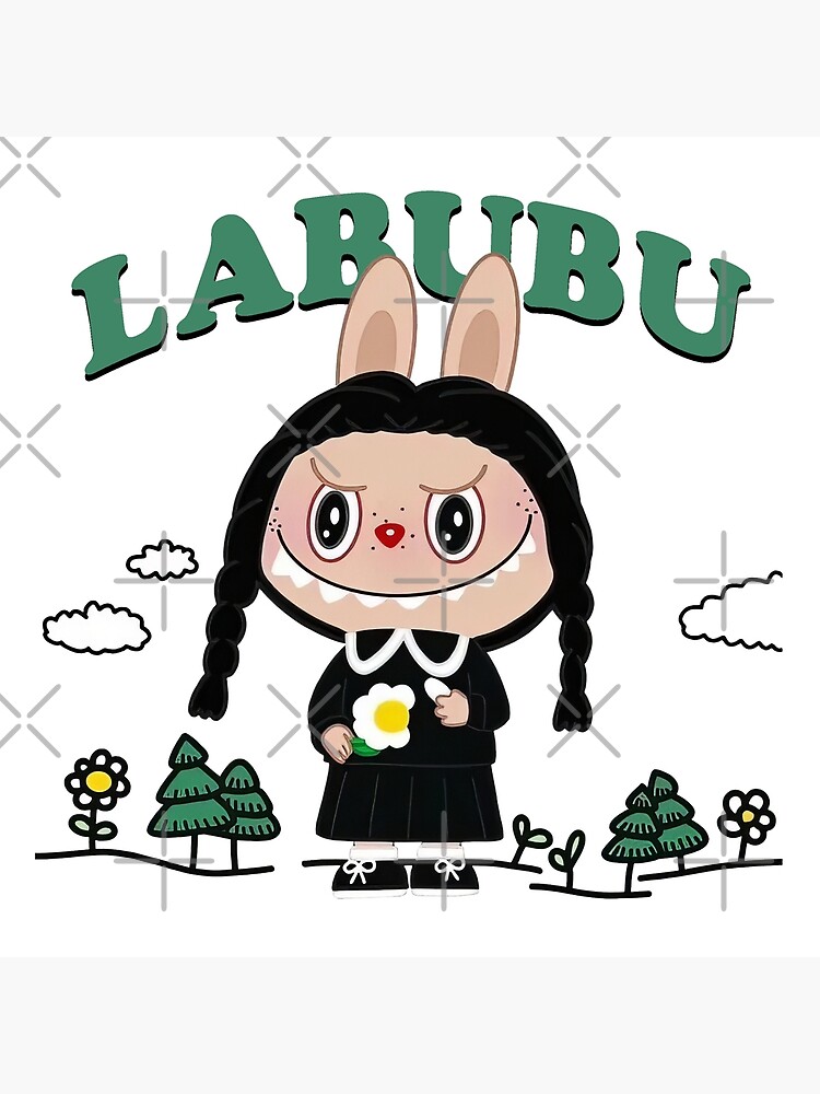 "POP MART Labubu Wednesday Addams Cute Cartoon By Popmart" Art Board ...