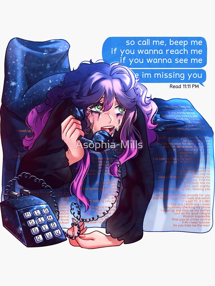 "Waterparks // Call Me Beep Me // Artwork" Sticker for Sale by Asophia ...