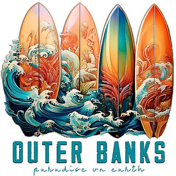 "OBX Outer Banks Paradise on Earth North Carolina" Sticker for Sale by ...