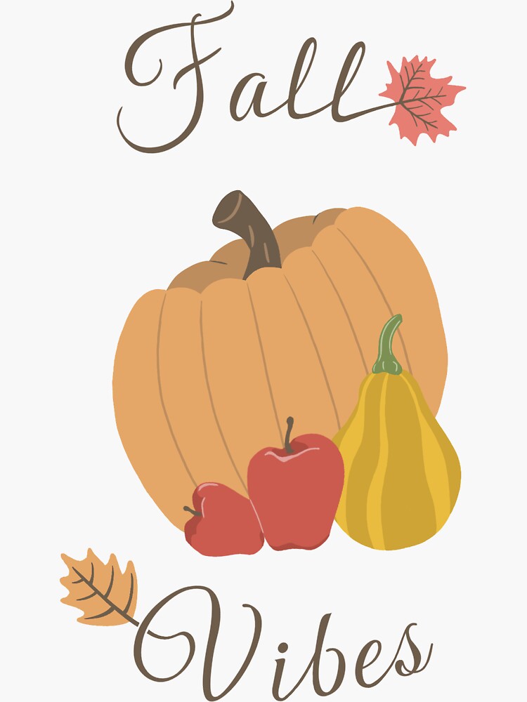 "Fall Vibes" Sticker for Sale by ValhallasDemise | Redbubble