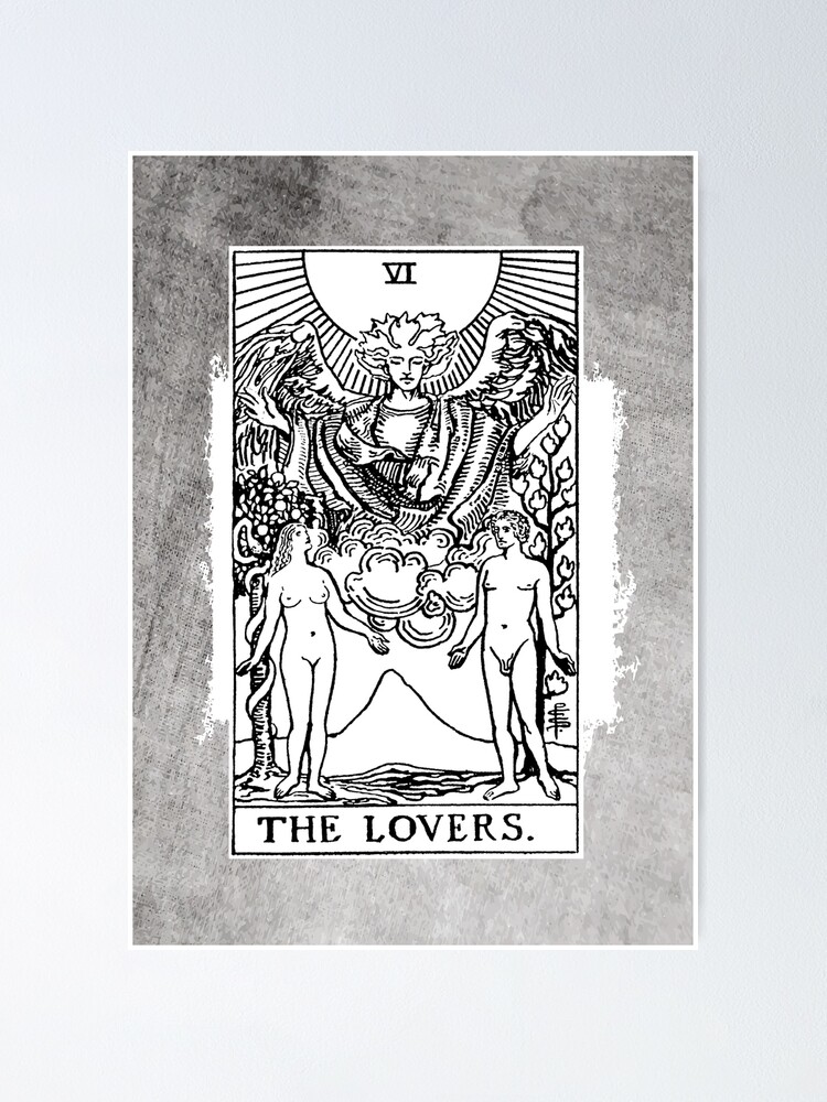 Tarot The Lovers Rider Waite Poster By Tanabe Redbubble