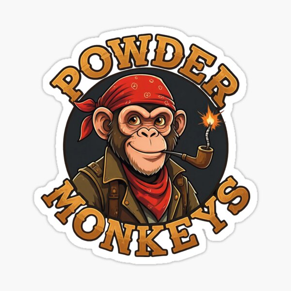 "Powder monkeys" Sticker for Sale by Darkifun | Redbubble