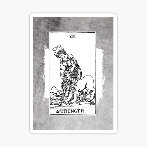 "Tarot / The Strength / Rider Waite" Sticker for Sale by tanabe | Redbubble