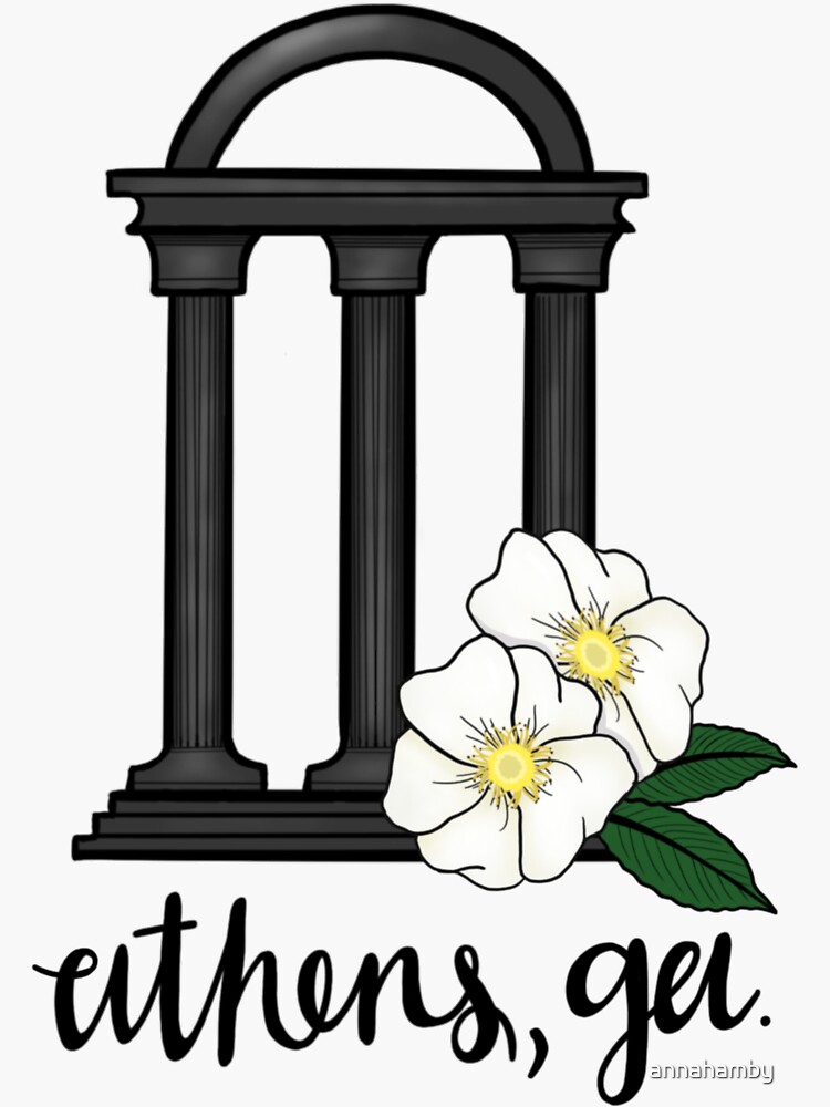 "athens, ga." Sticker for Sale by annahamby | Redbubble