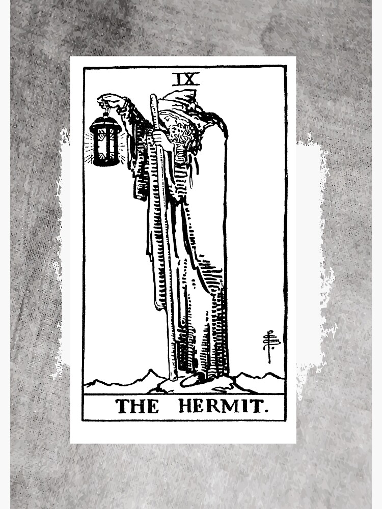 "Tarot / The Hermit / Rider Waite" Sticker by tanabe | Redbubble