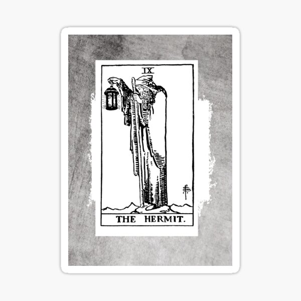 "Tarot / The Hermit / Rider Waite" Sticker for Sale by tanabe | Redbubble