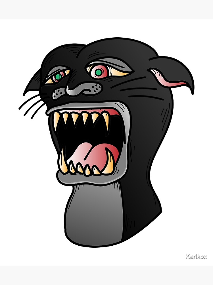 "TATTOOS: Sucky Panther Tattoo" Art Print for Sale by Karlkox | Redbubble