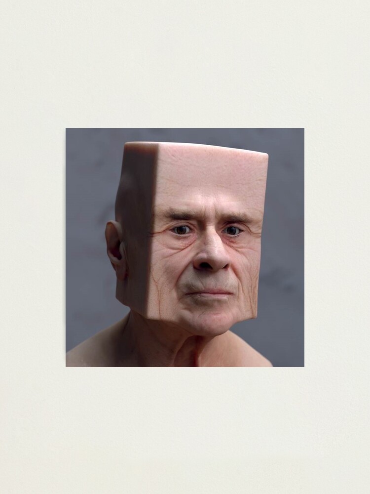 "Funny square head" Photographic Print for Sale by matzys-memes | Redbubble