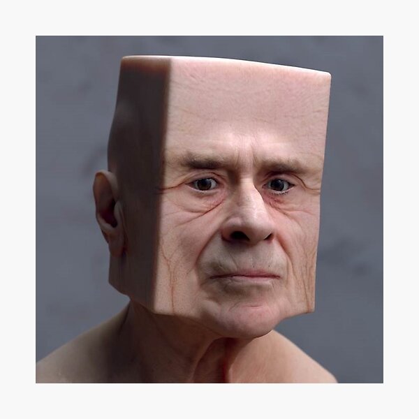 "Funny square head" Photographic Print for Sale by matzys-memes | Redbubble