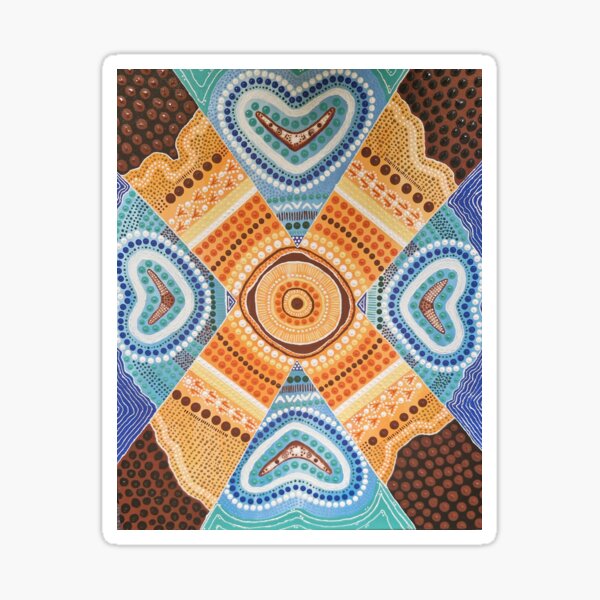 "Tabbil Ragi (Waterland)" Sticker for Sale by Murri Darling | Redbubble