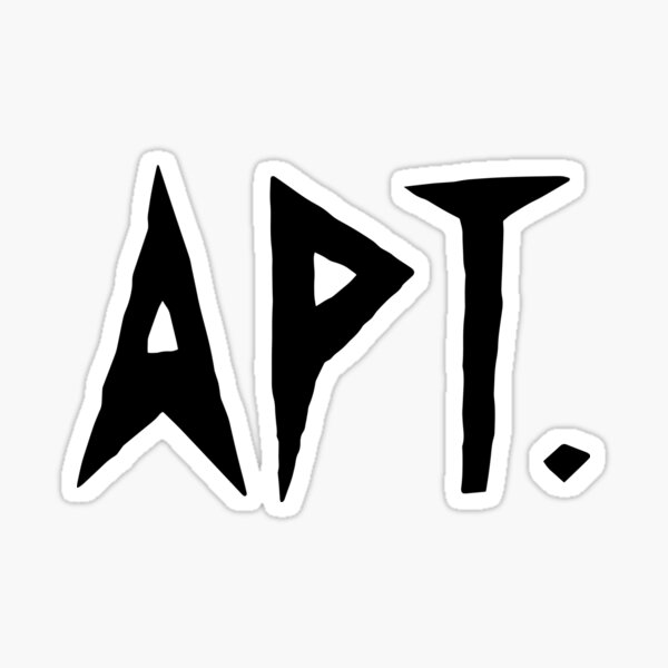 "APT. by Rosé & Bruno Mars" Sticker for Sale by kizographer | Redbubble