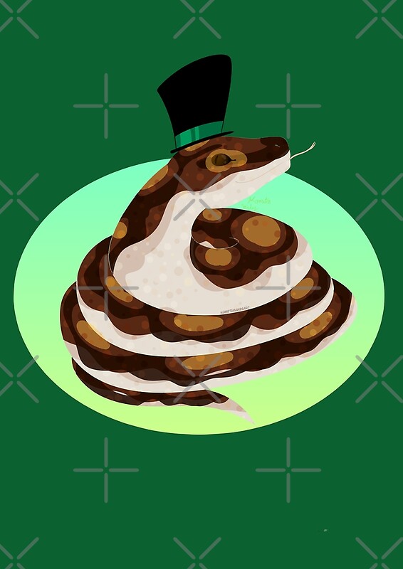 "Dapper Snake Friend" by KometaMakesArt | Redbubble