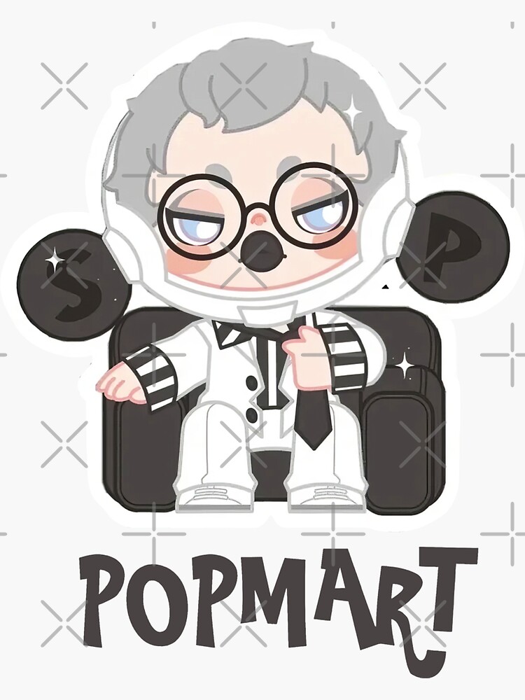 "POP MART Skullpanda Black Cute Art By Popmart" Sticker for Sale by POP ...