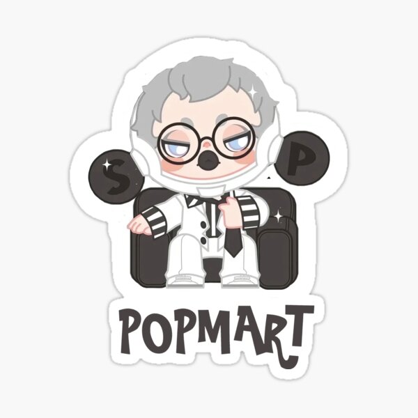 "POP MART Skullpanda Black Cute Art By Popmart" Sticker for Sale by POP ...