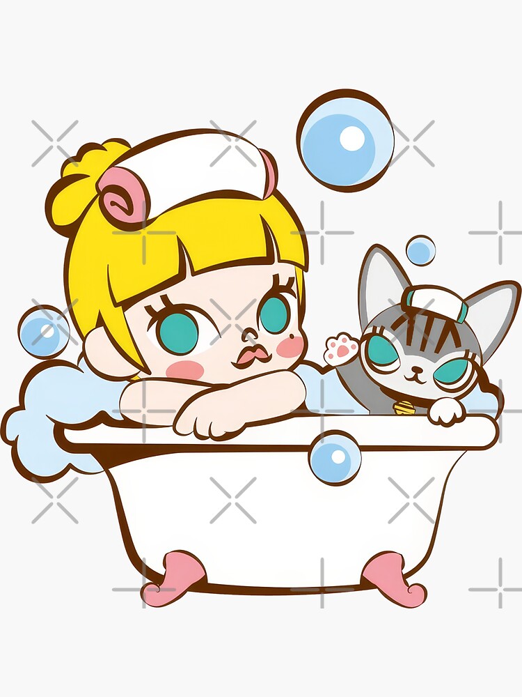 "POP MART Molly And Cat Cute Art By Popmart" Sticker for Sale by POP ...