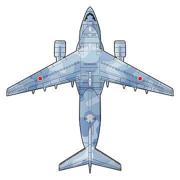 "JASDF C-2 Blue Whale Military Transport Aircraft HD 4C Illustration" Sticker for Sale by MIL ...
