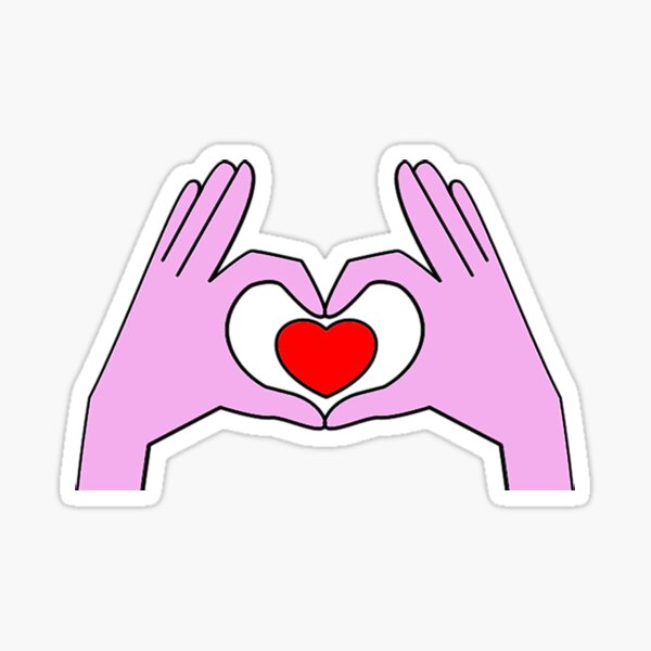 "heart hands" Sticker by 1PepeCortez | Redbubble