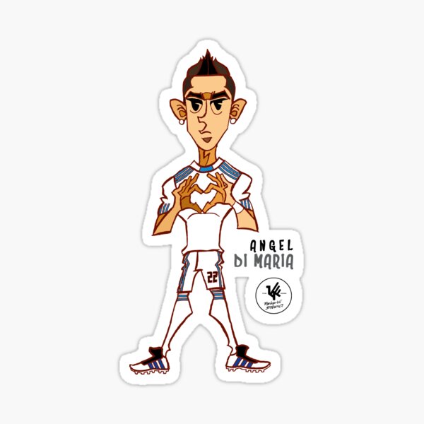 "Ángel Di María" Sticker for Sale by TheKopArtStudio | Redbubble