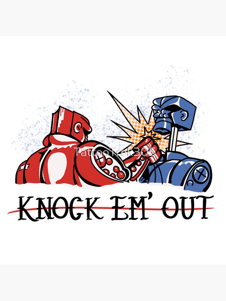 "KNOCK EM’ OUT" Sticker for Sale by TattooTrek305 | Redbubble
