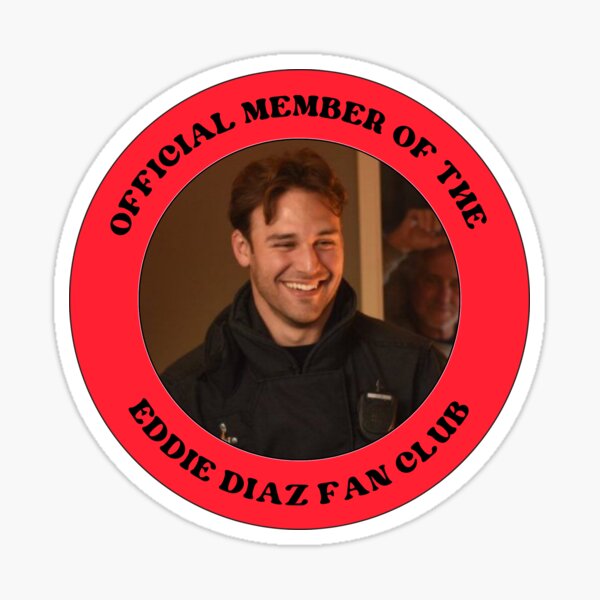 "Eddie Fan Club" Sticker for Sale by earl-of-fanwich | Redbubble