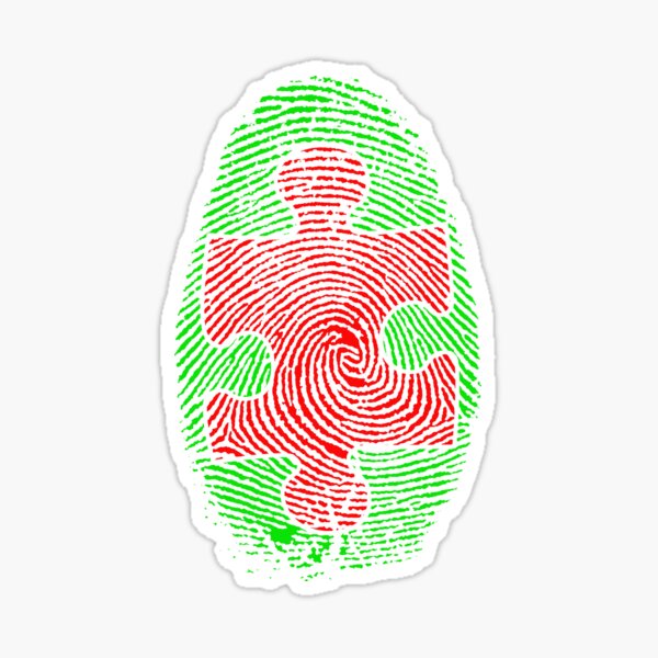 "Fingerprint with Puzzle" Sticker by rolffimages | Redbubble