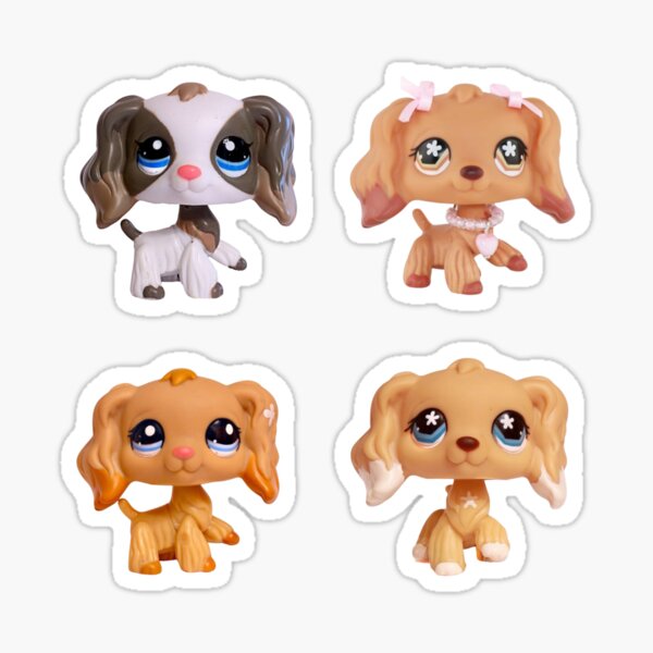 "lps cocker spaniel sticker pack" Sticker for Sale by rainlilystudio ...