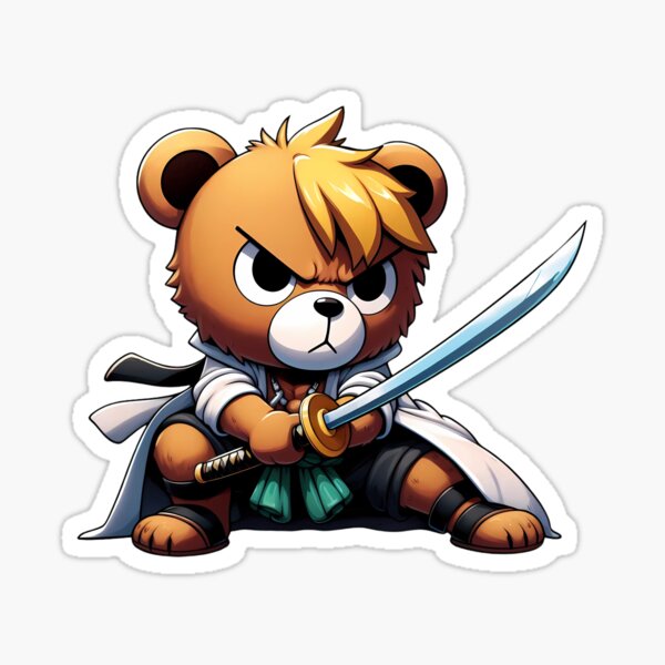 "Samurai Bear Warrior Ready for Battle" Sticker for Sale by Kwanbaba21 ...