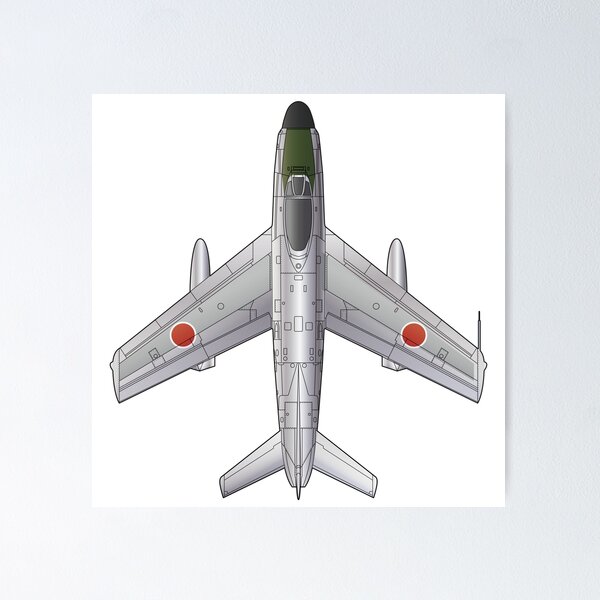 "JASDF F-86D "GEKKO" Sabre Dog Fighter Jet HD 4C Illustration" Poster ...