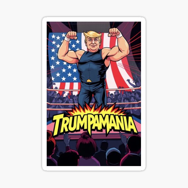 "Trumpamania Running Wild" Sticker for Sale by TonicClothing | Redbubble