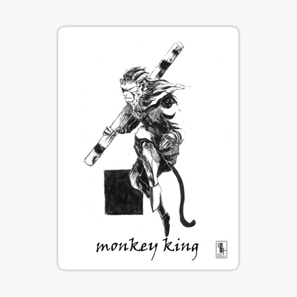 "Monkey King" Sticker for Sale by shydesign | Redbubble